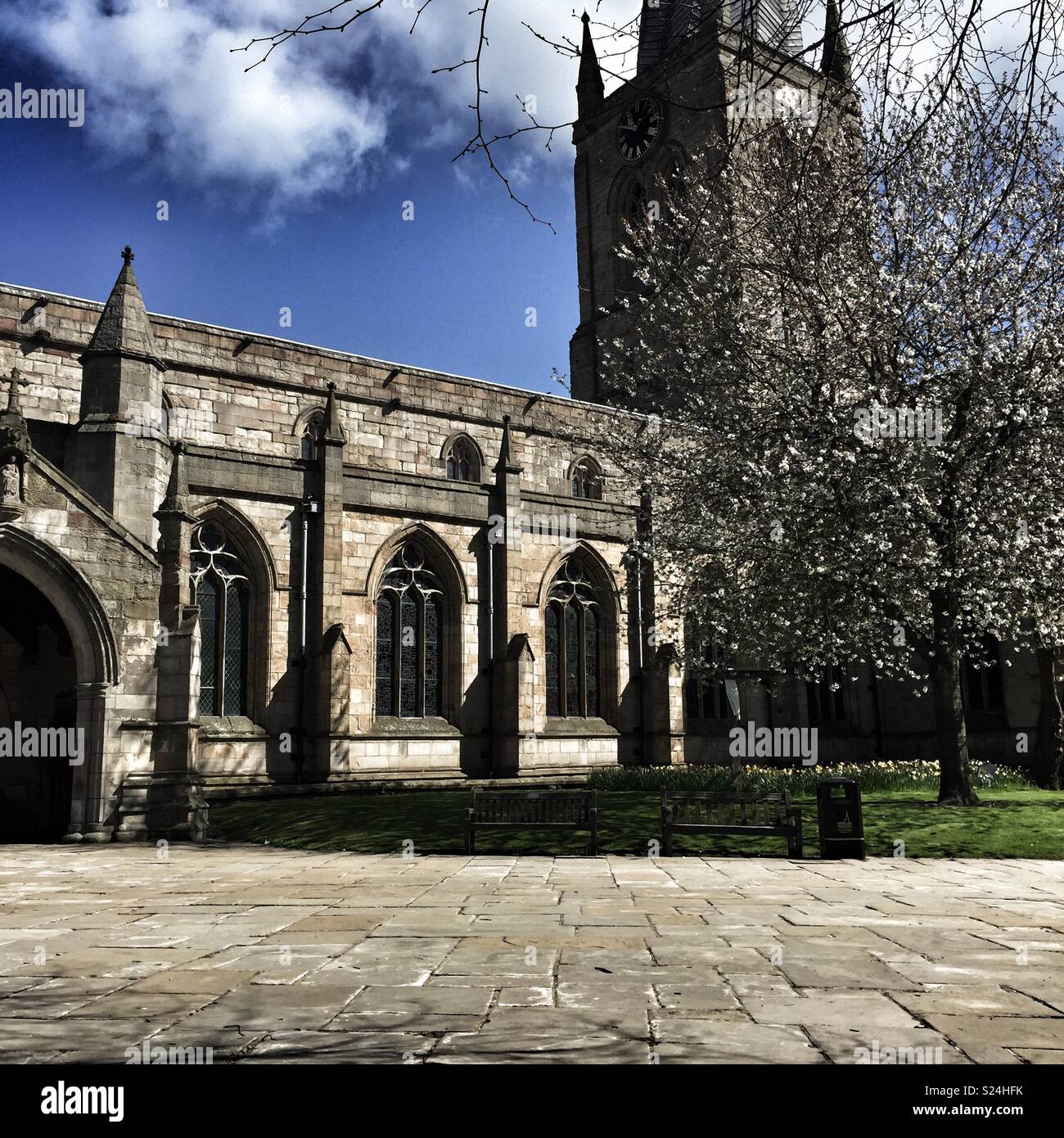 Crooked Spire Chesterfield Stock Photo - Alamy