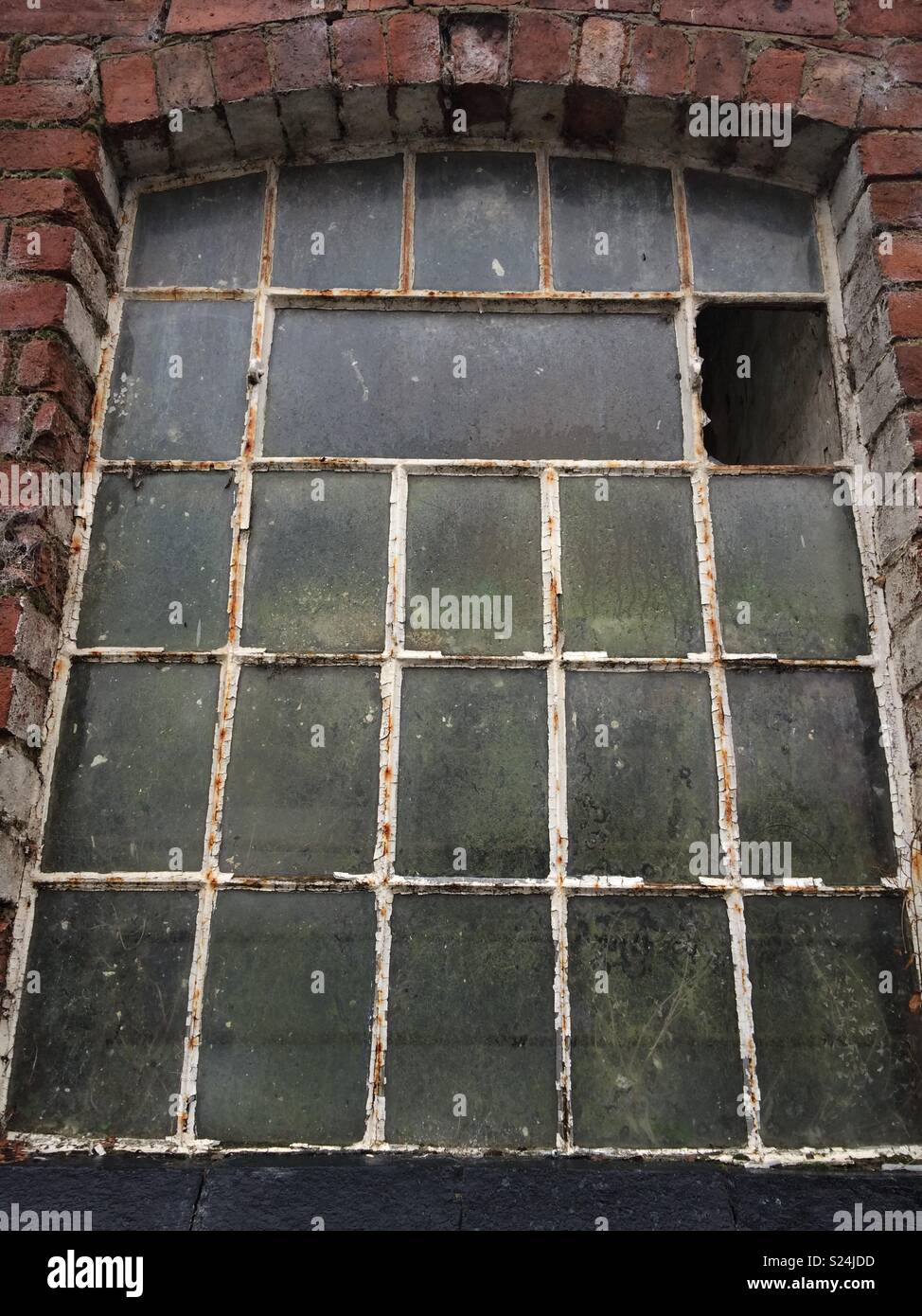 Old window with broken pain Stock Photo - Alamy