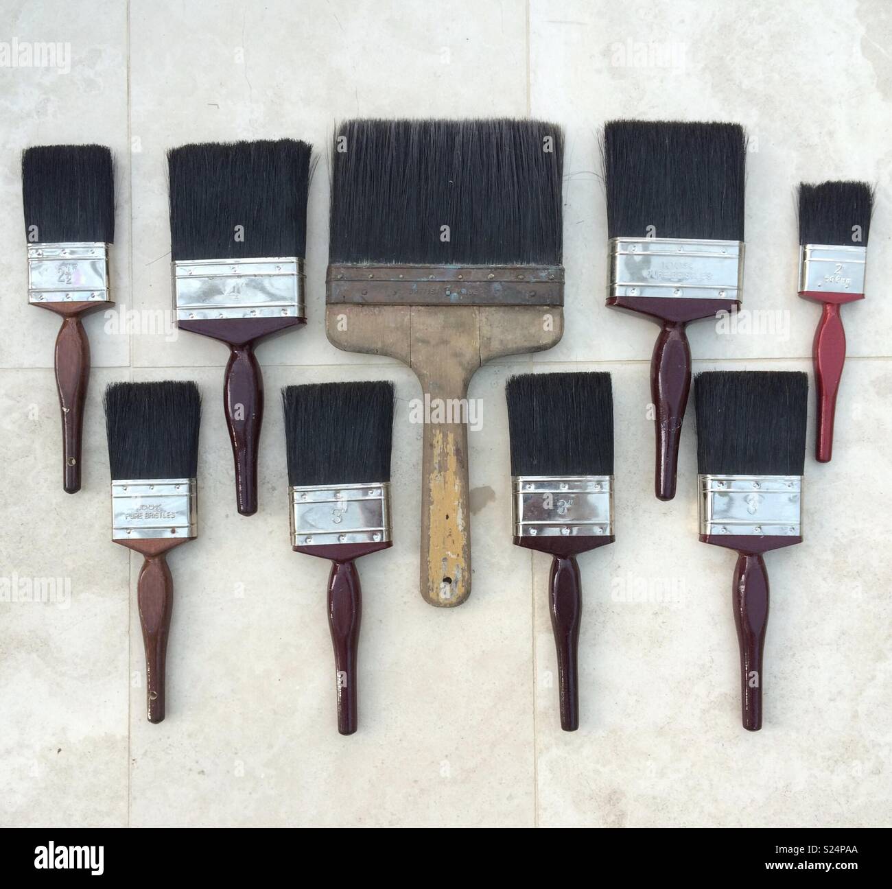 Paint brush collection Stock Photo - Alamy