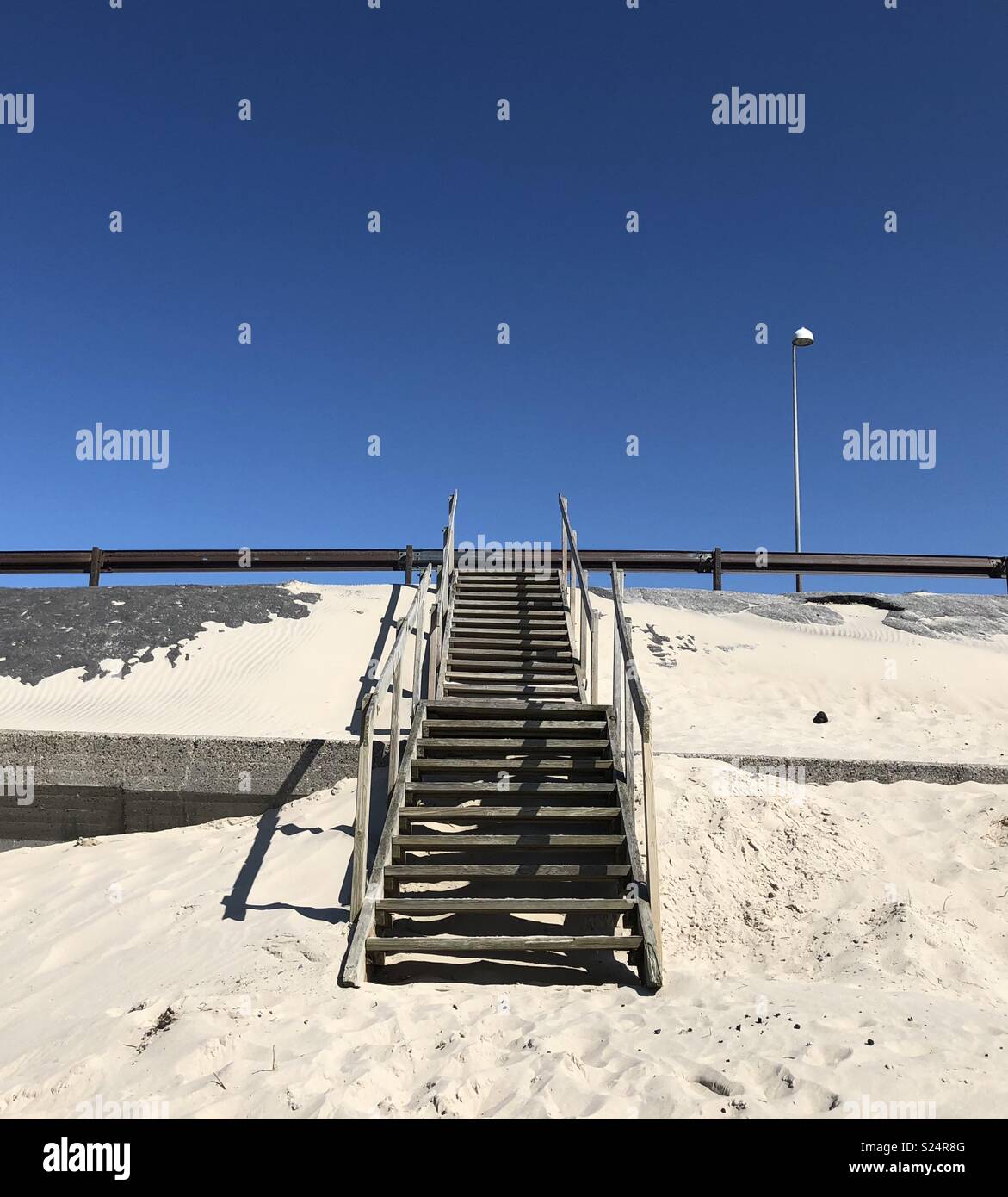 Beach steps Hirshals Denmark Stock Photo - Alamy