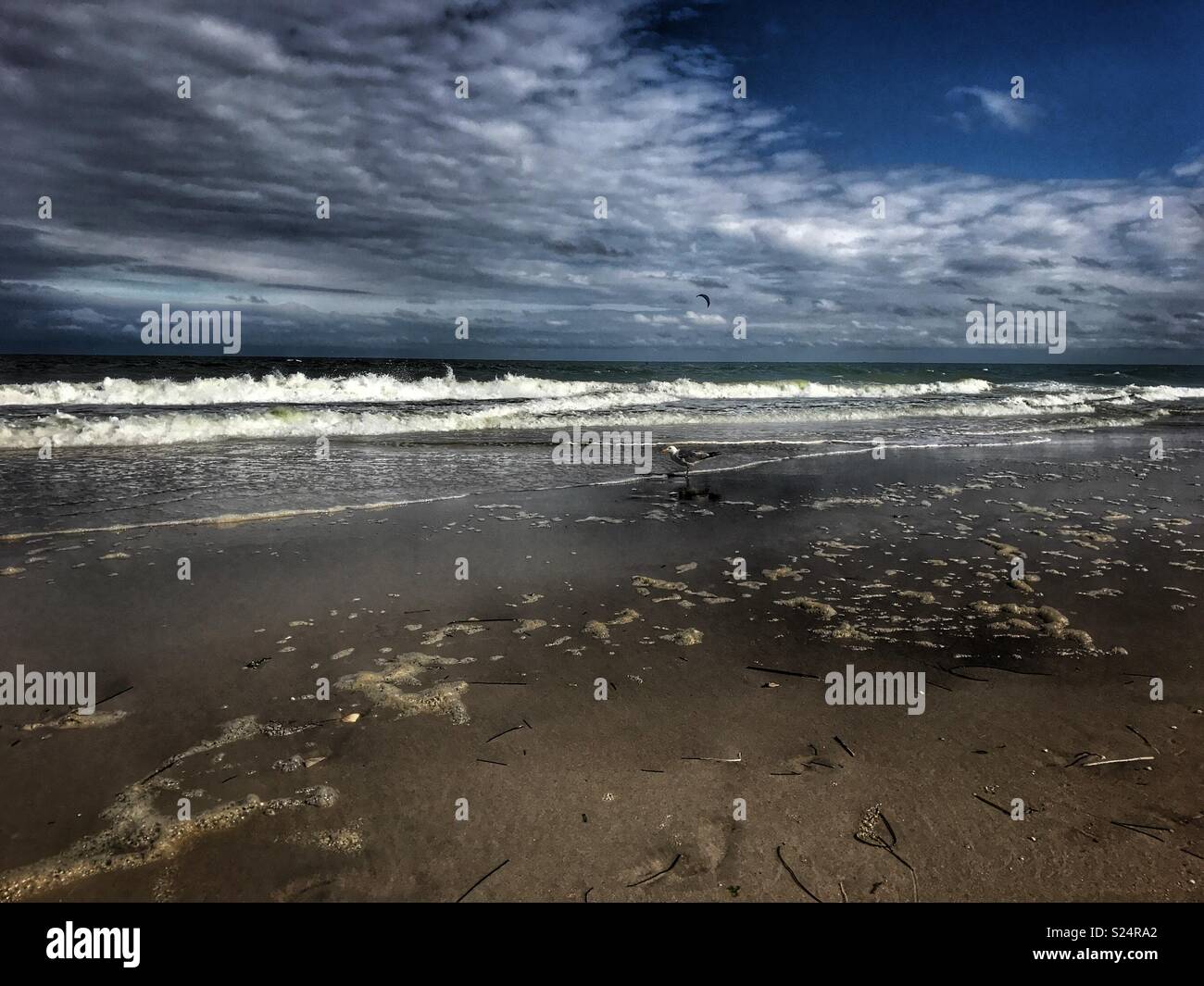 A beautiful, serene beach scene @ the NJ shore Stock Photo - Alamy
