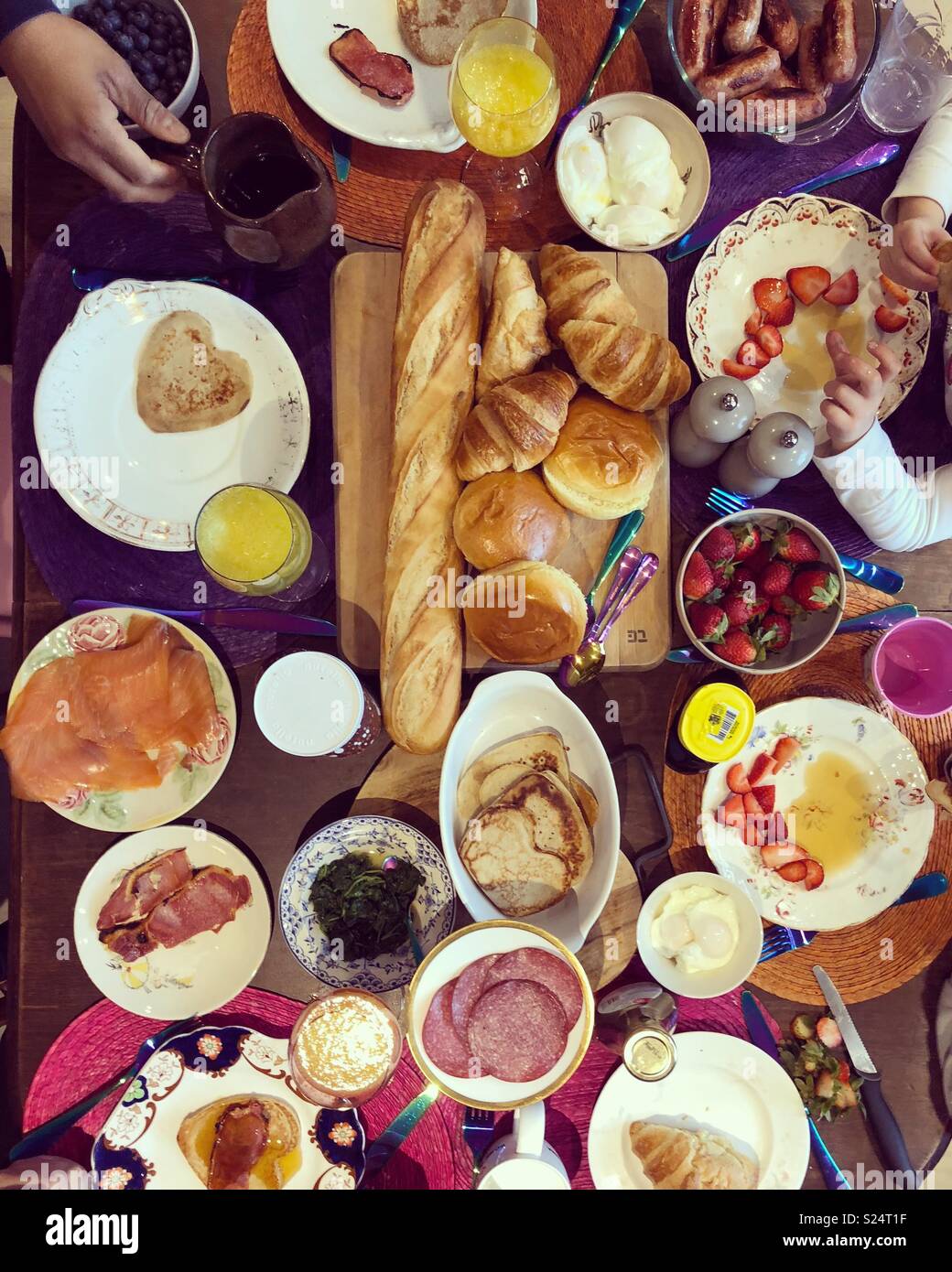 Breakfast feast of champions Stock Photo - Alamy