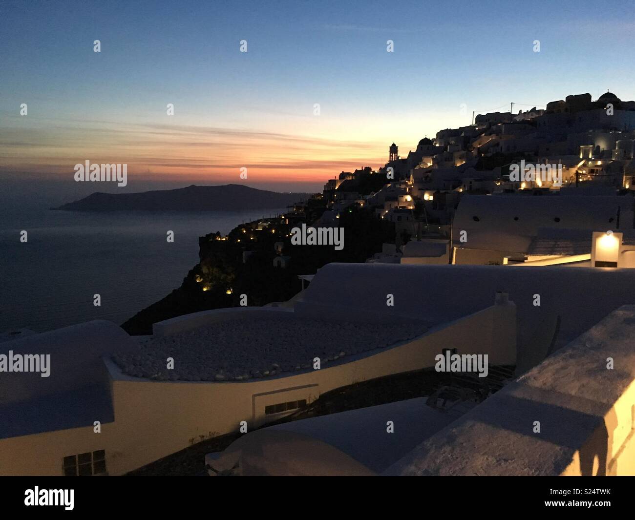 Santorini caldera sunset hi-res stock photography and images - Alamy