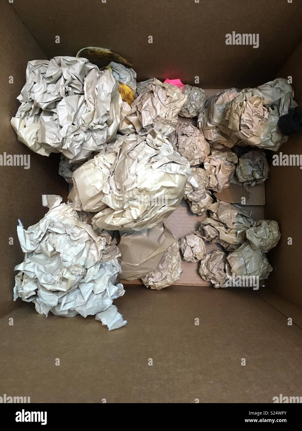 Crumpled box hi-res stock photography and images - Alamy