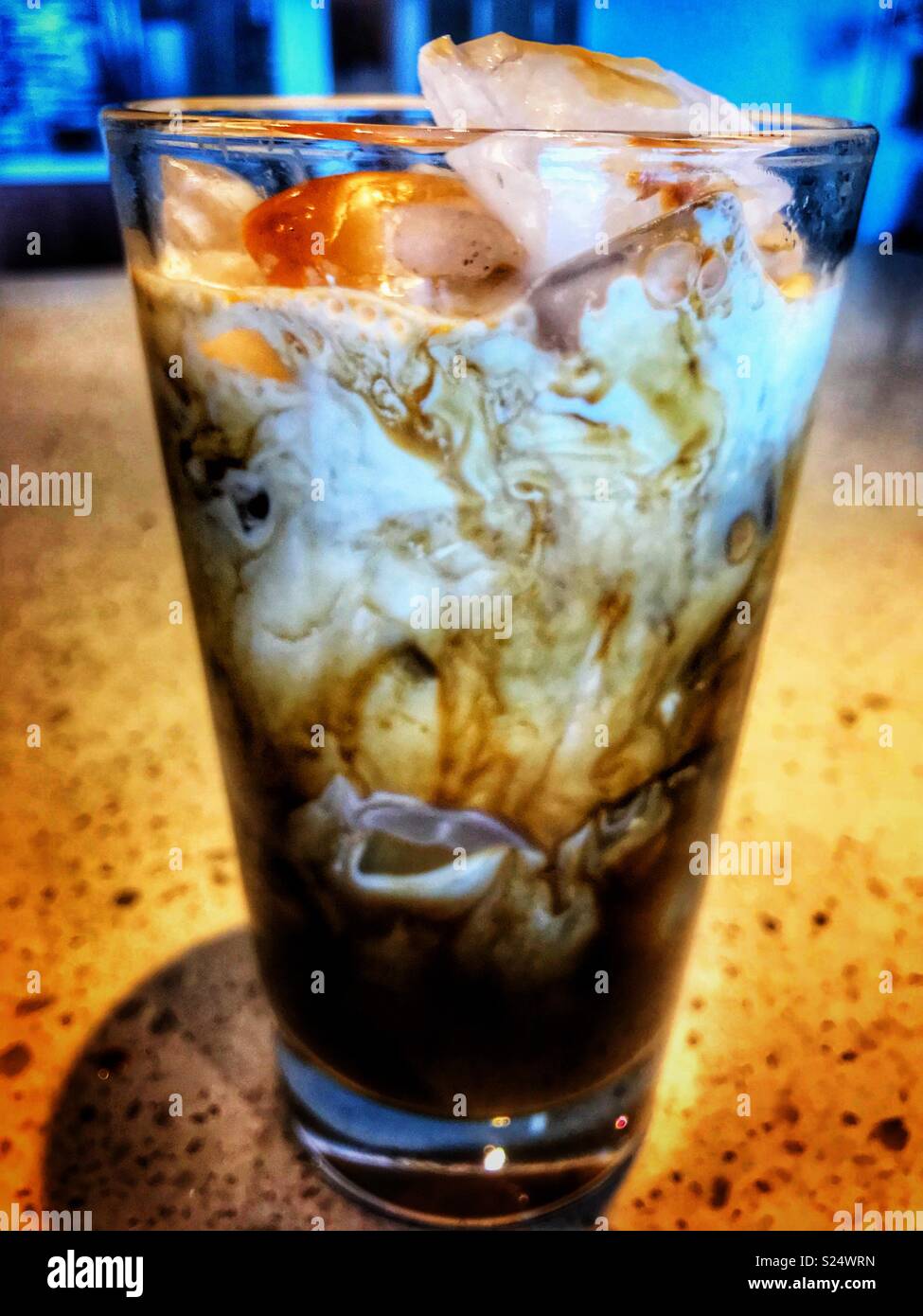 Iced Mocha coffee drink Stock Photo - Alamy