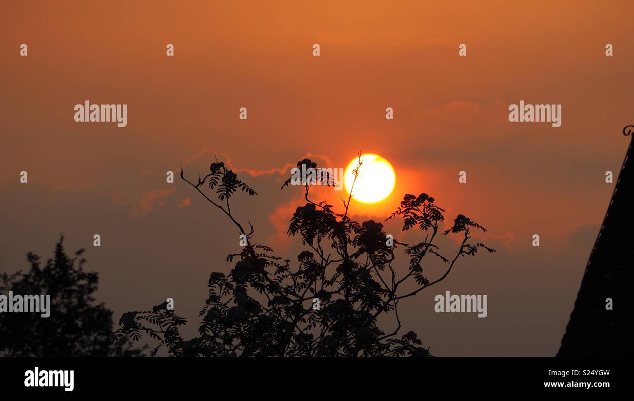 Sunset in May Stock Photo - Alamy