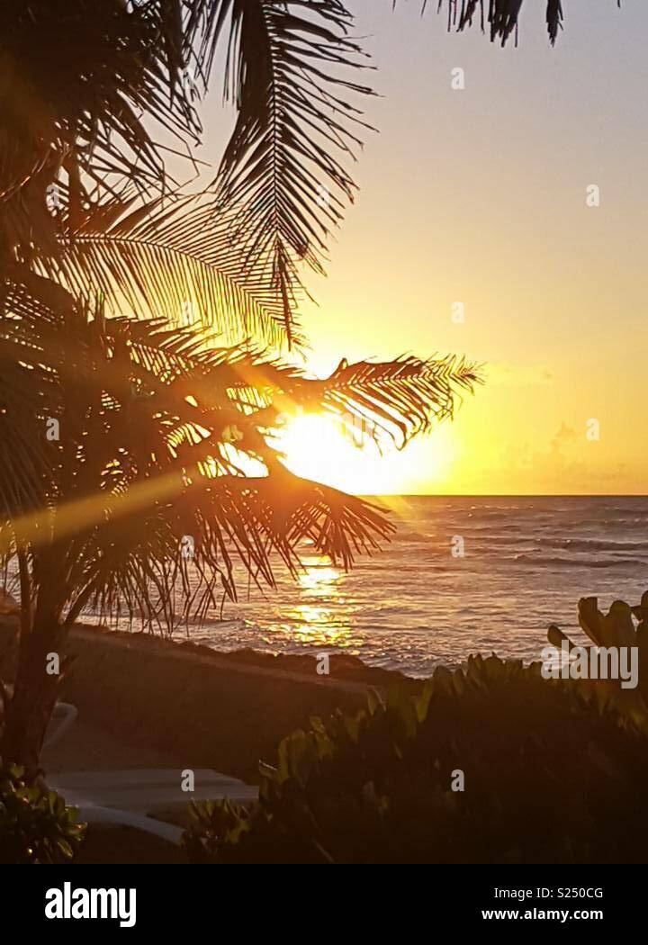 Sunset at the beach reflection time Stock Photo - Alamy