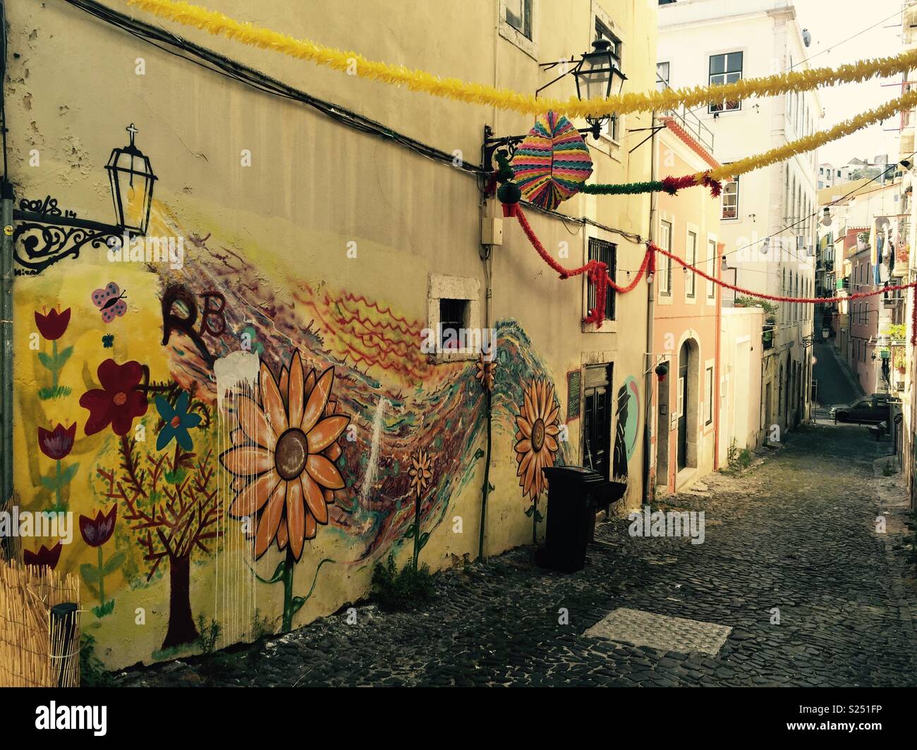 Graffiti on a Lisbon street Stock Photo - Alamy