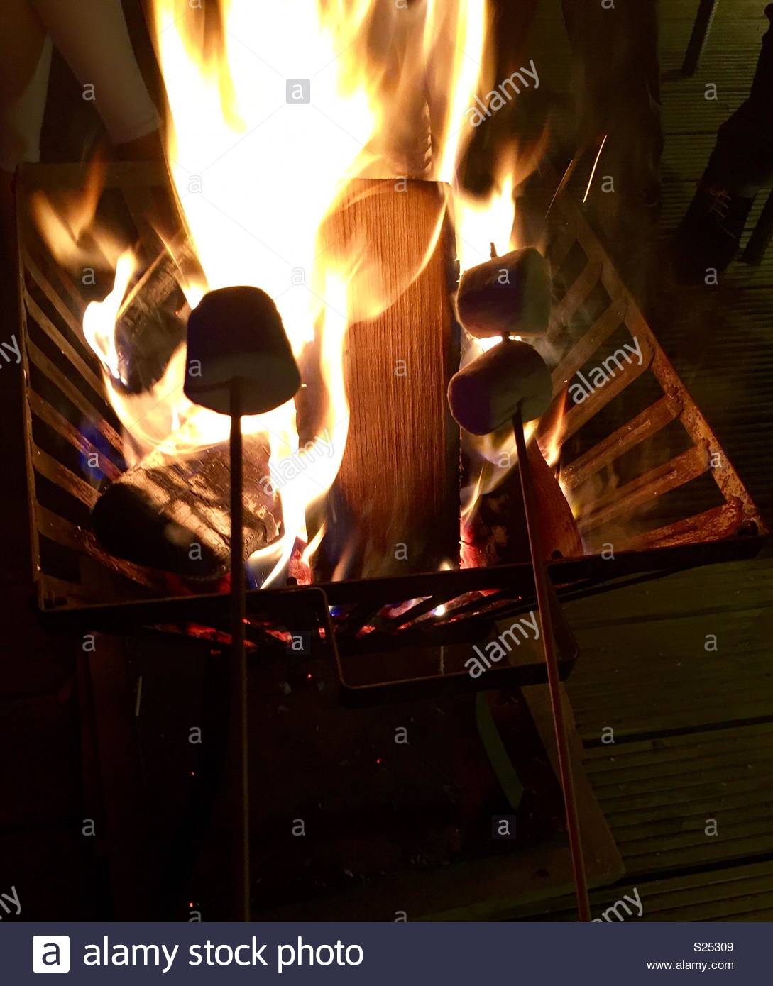 Toasting Marshmallows Fire Stock Photos & Toasting Marshmallows Fire ...