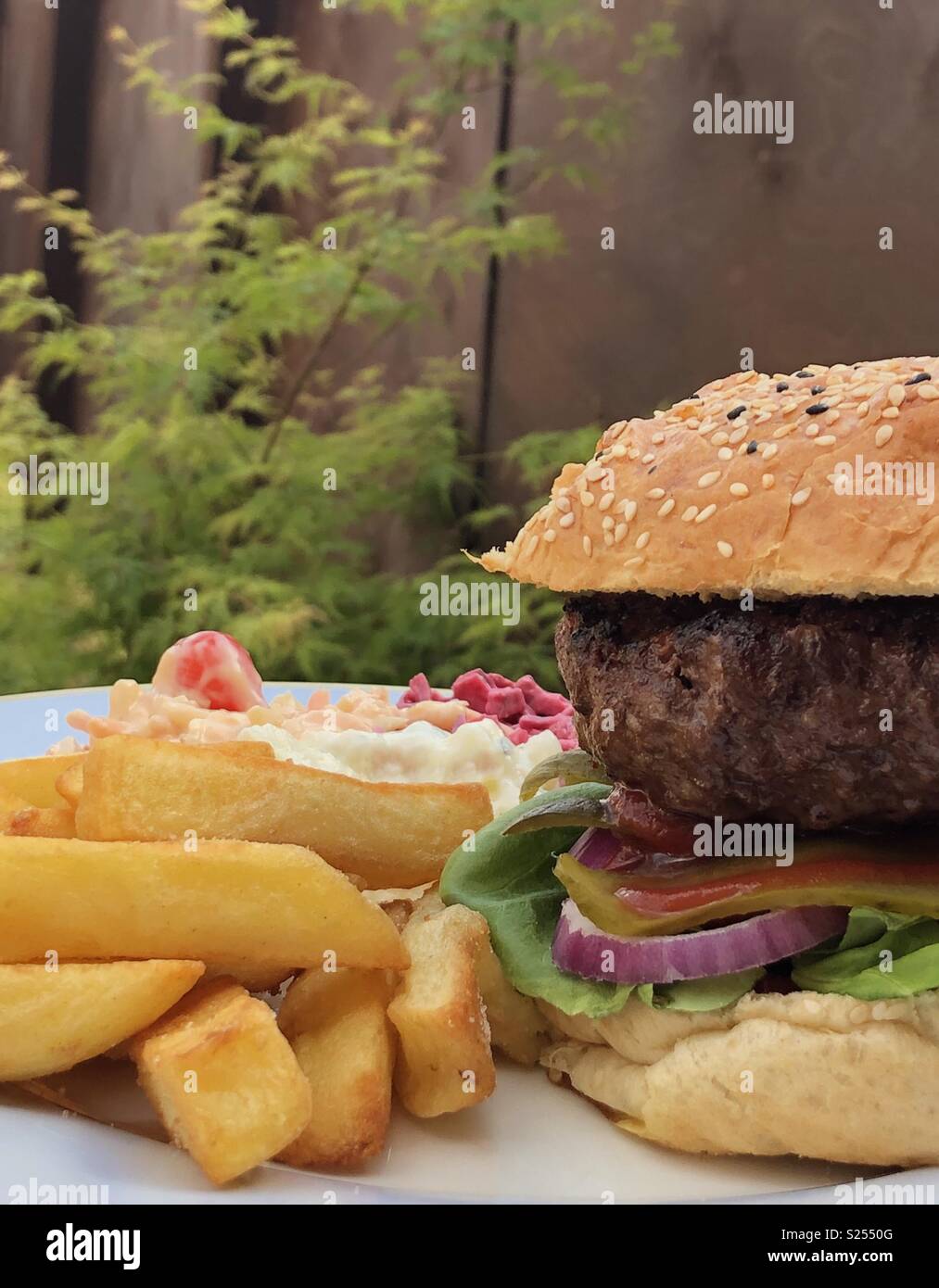 Burger And Chips Stock Photos & Burger And Chips Stock Images - Alamy