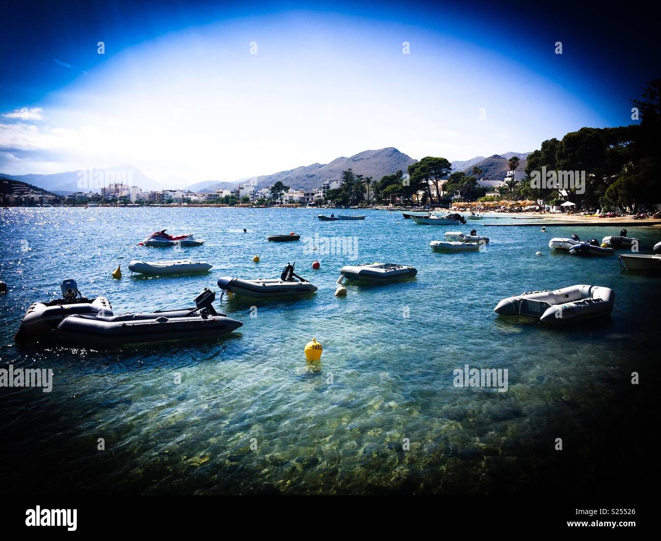 Puerto Pollensa Bay, Mallorca Stock Photo - Alamy