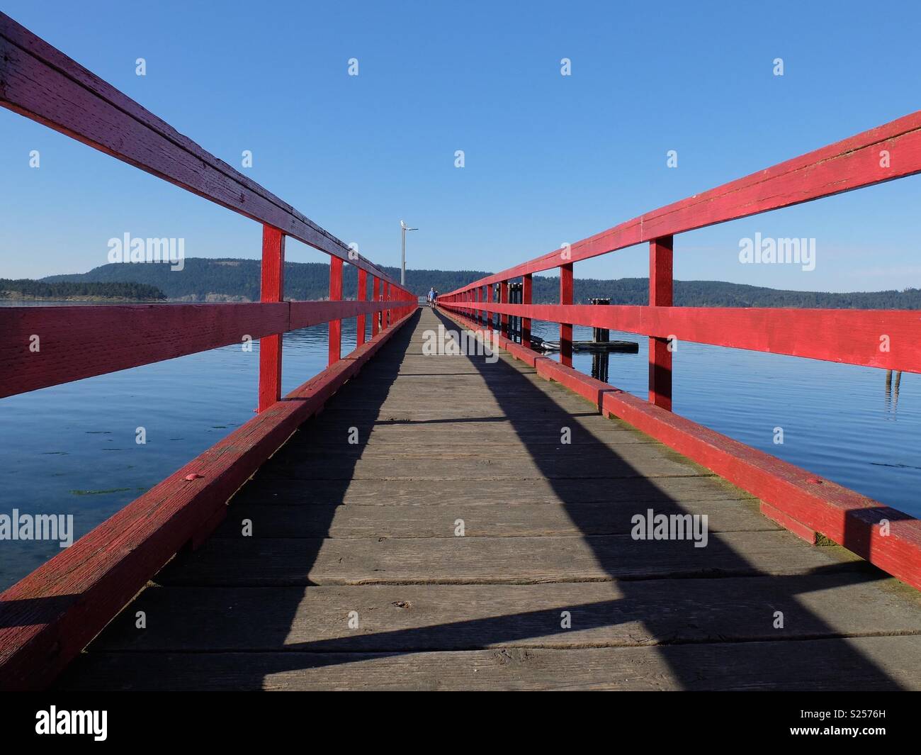Red dock at Salt Spring Island Canada Stock Photo - Alamy