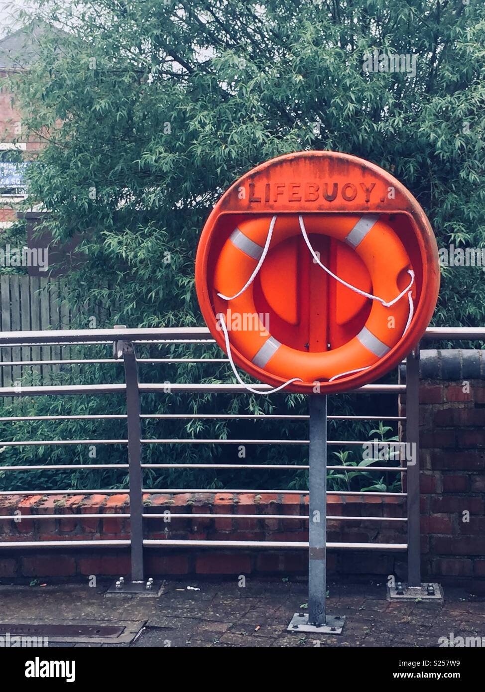 Lifebuoy at the River Stour In Kidderminster Stock Photo - Alamy