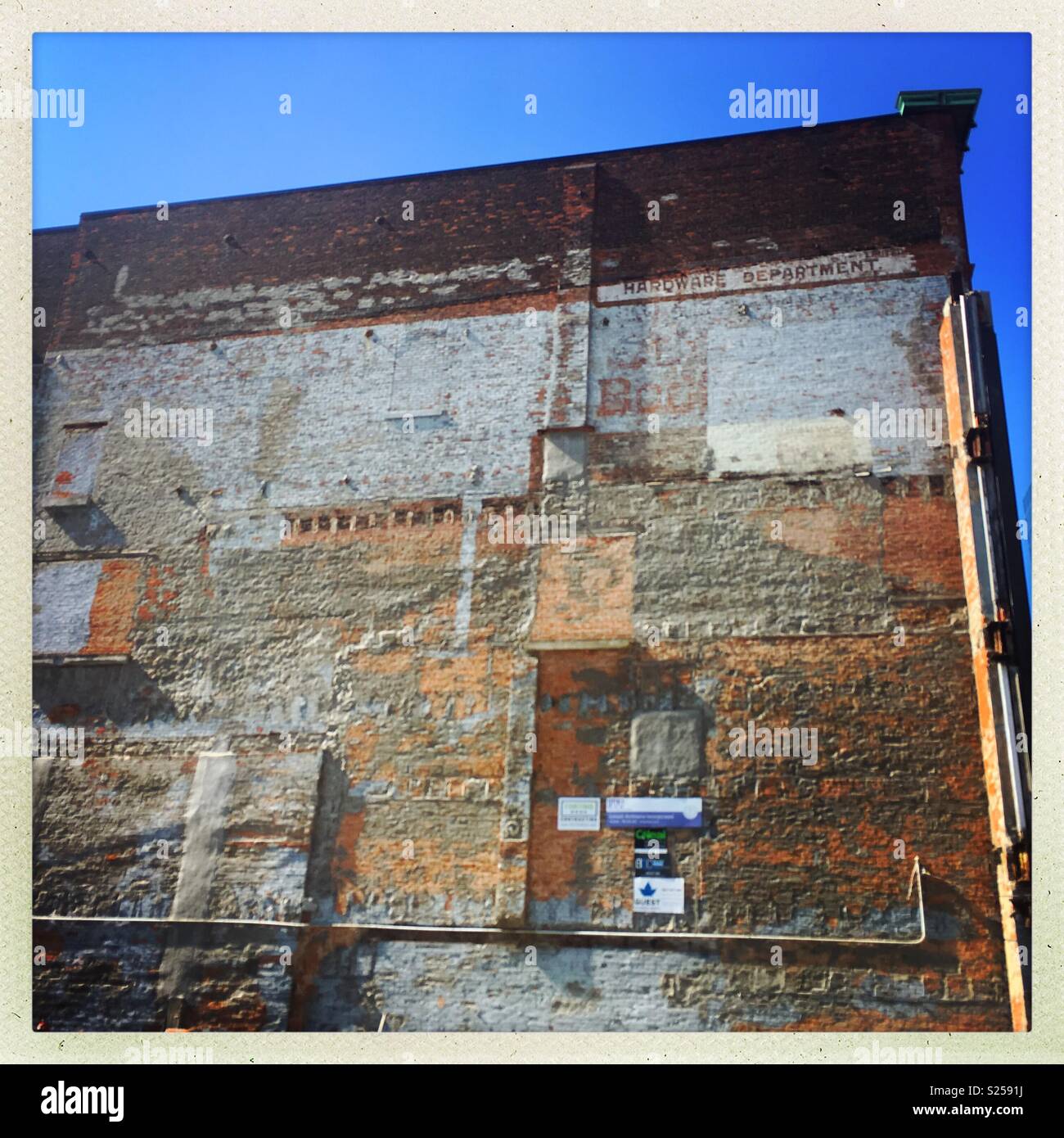 Old building wall, Hamilton, Ontario, Canada Stock Photo - Alamy