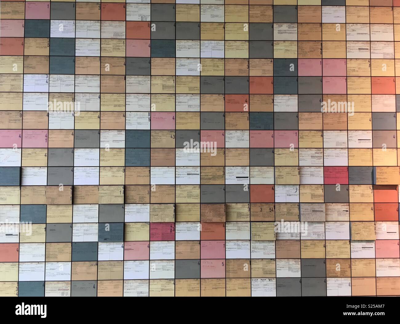 Crime index cards at the topography of Terror museum in Berlin Stock ...