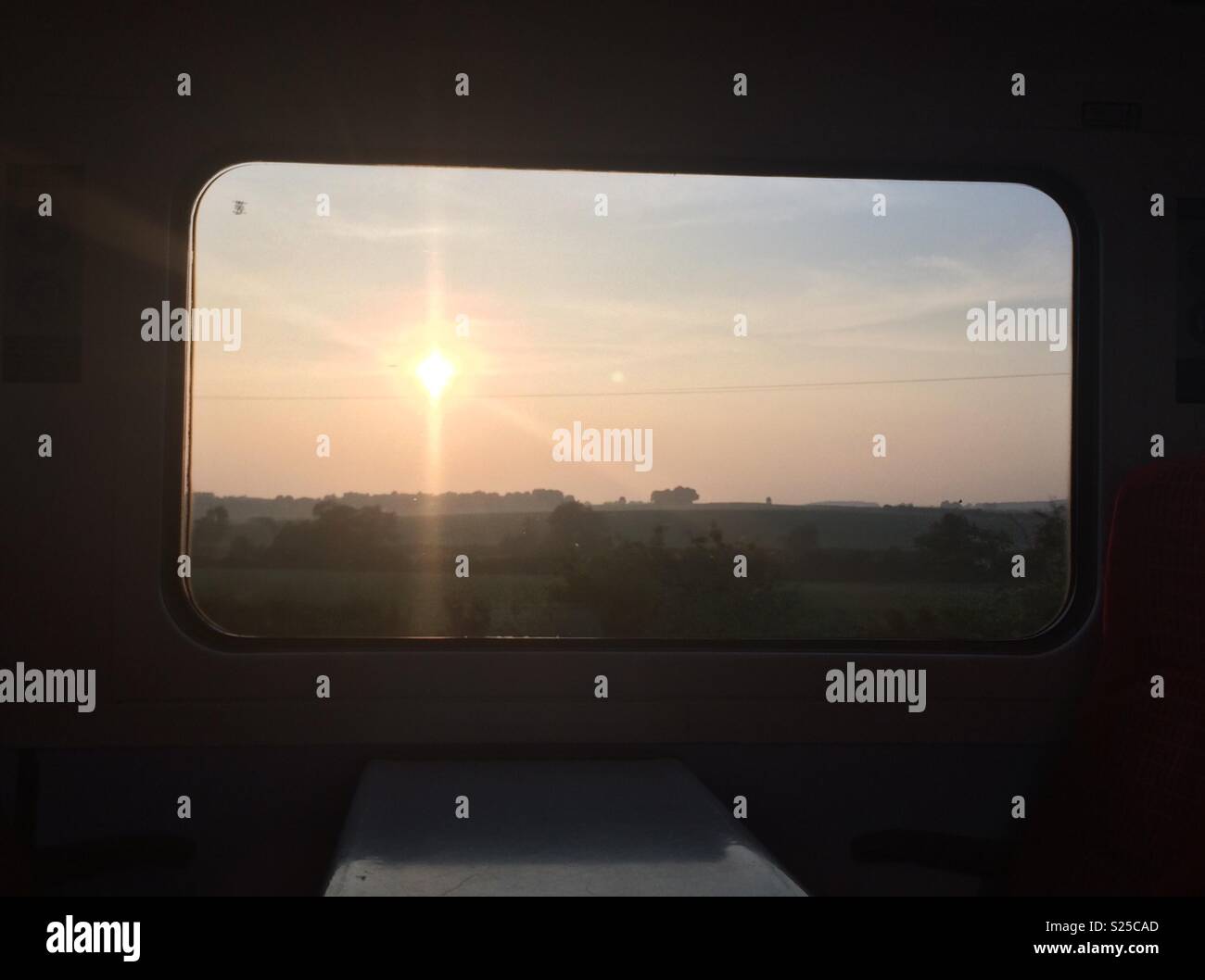 Train Window At Sunset High Resolution Stock Photography and Images - Alamy