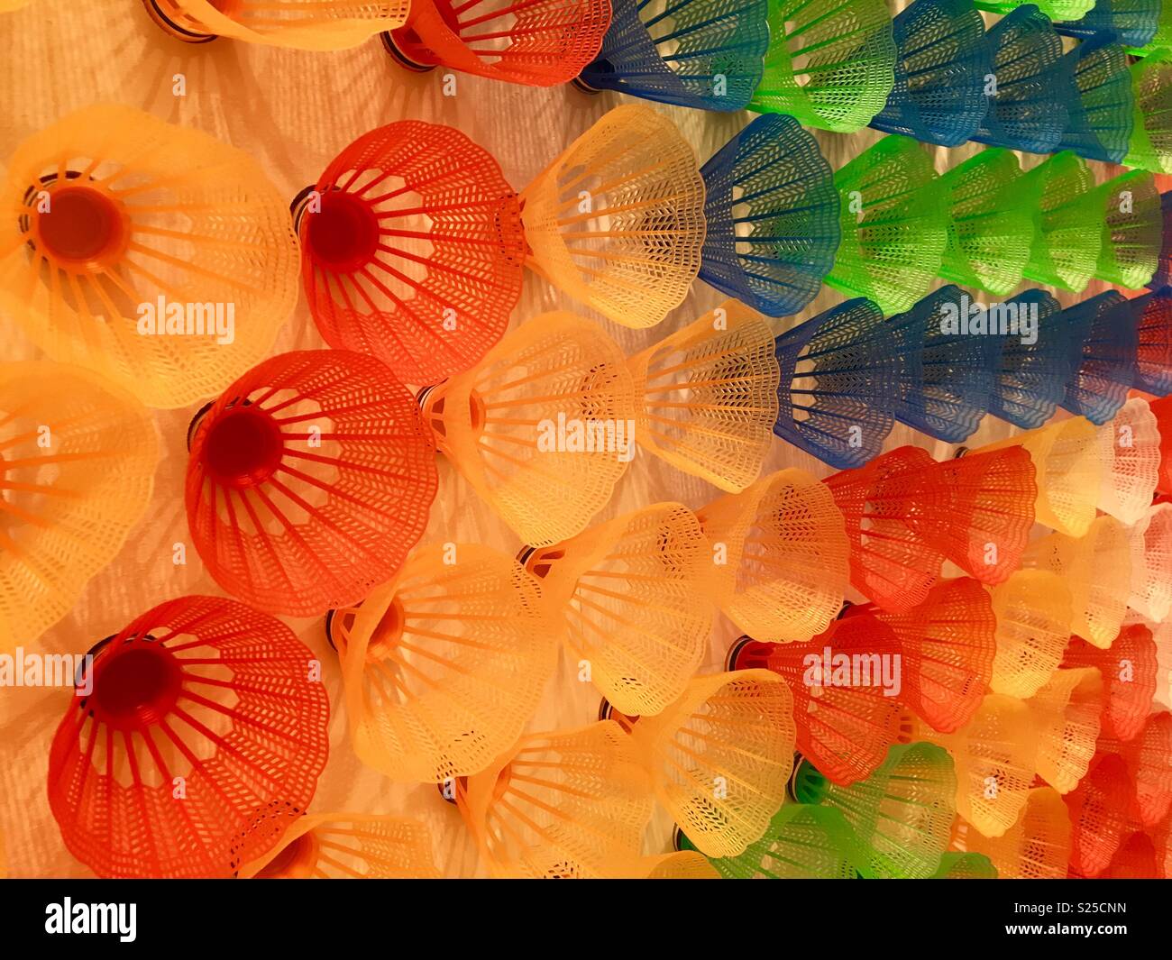Shuttlecocks as an art installation Stock Photo - Alamy