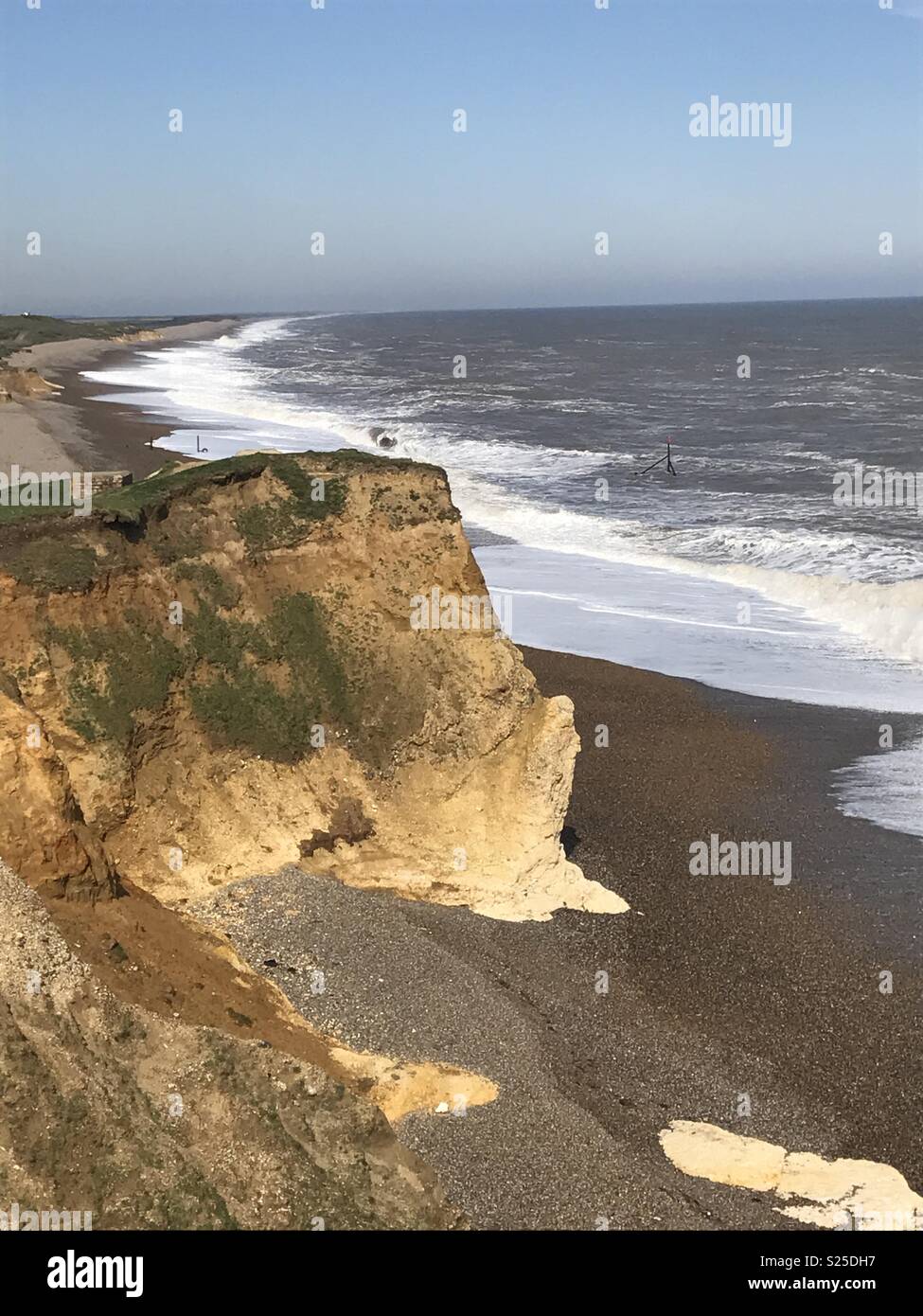 Weybourne Beach taken from on top of the cliffs- North Norfolk, U.K ...