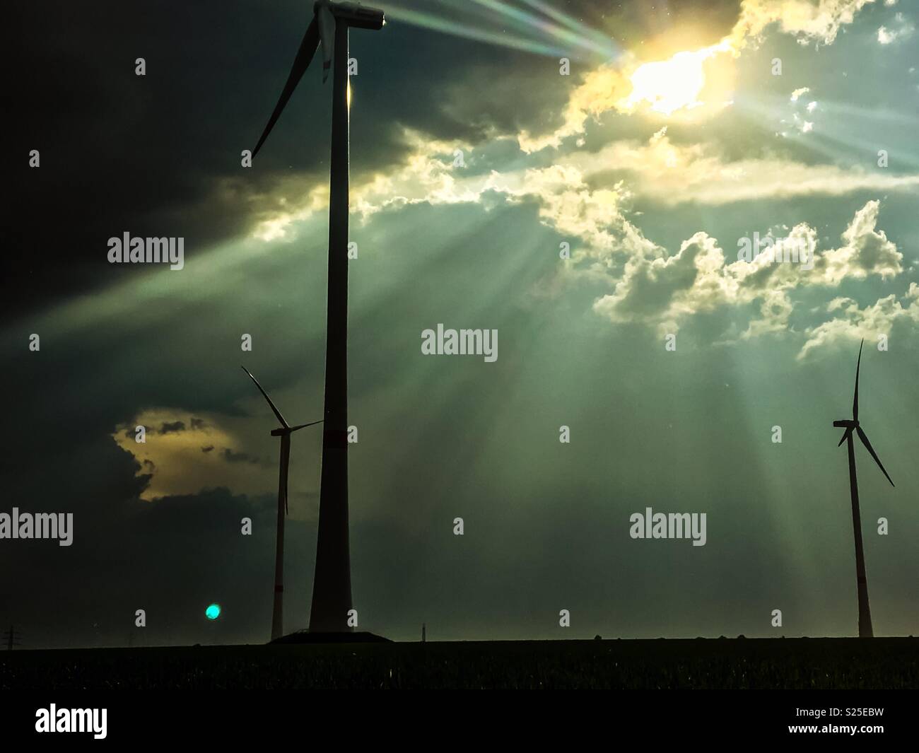 Power Energy Windmill Stock Photo - Alamy