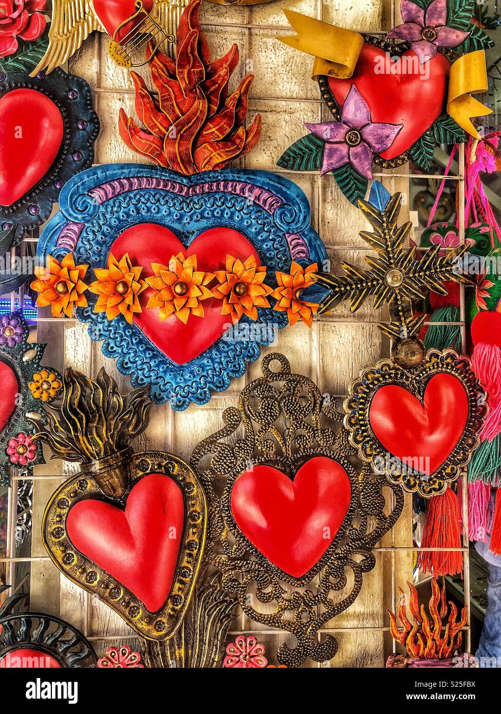 Mexican Heart Crafts Stock Photo - Alamy