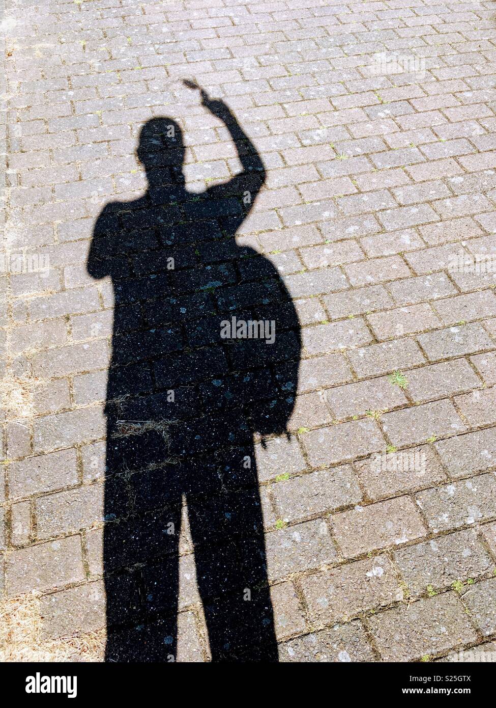 Silhouette man waving hi-res stock photography and images - Alamy