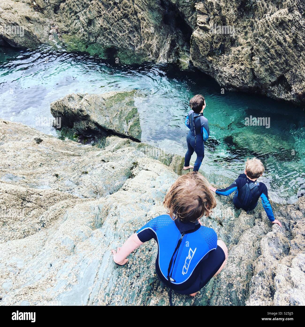 Kids on beach Stock Photo - Alamy