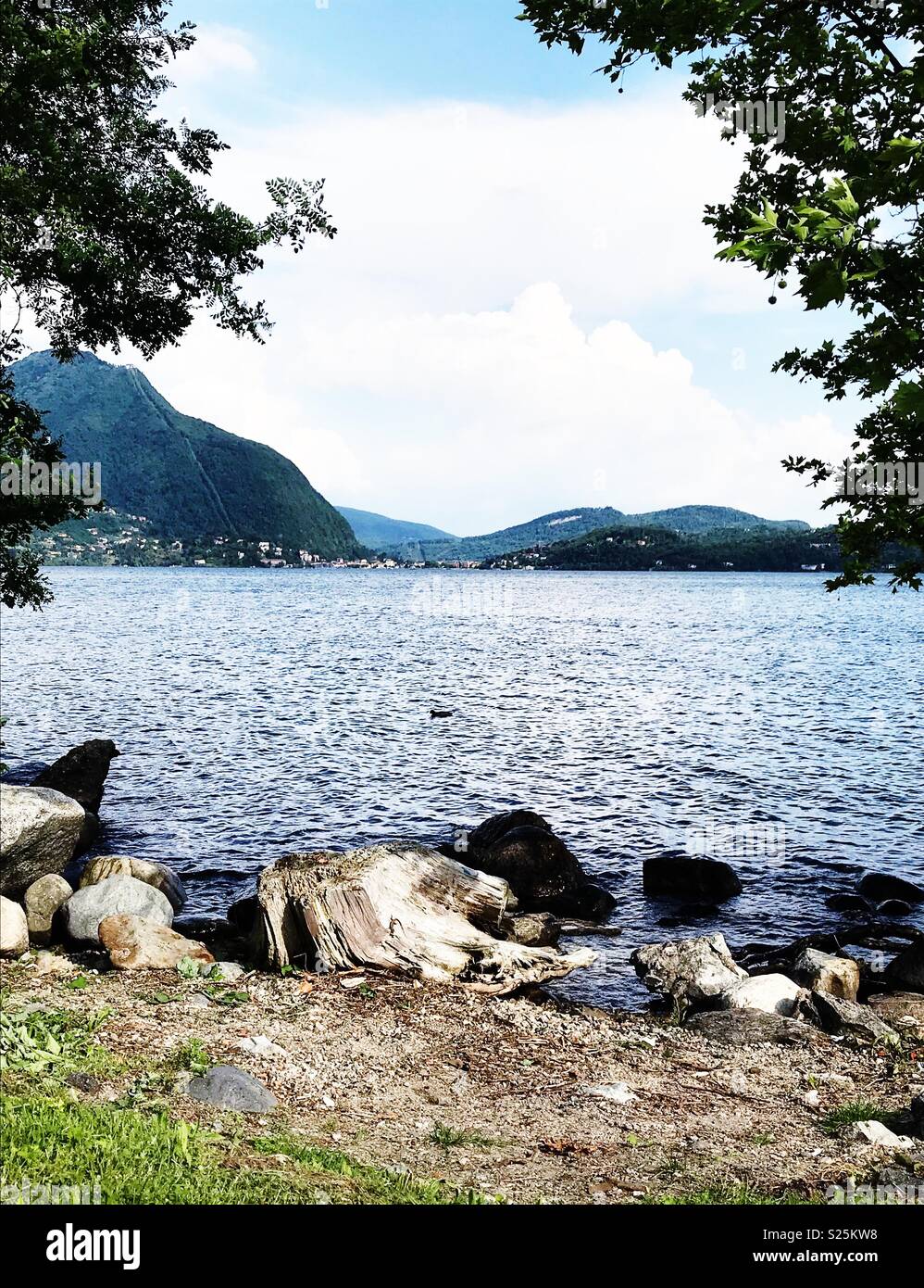 Lake Maggiore from Verbania park, Italy Stock Photo - Alamy