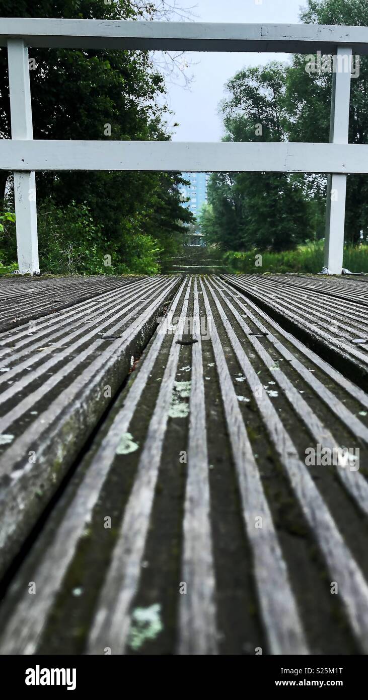 Wooden bridge , Texture Stock Photo - Alamy