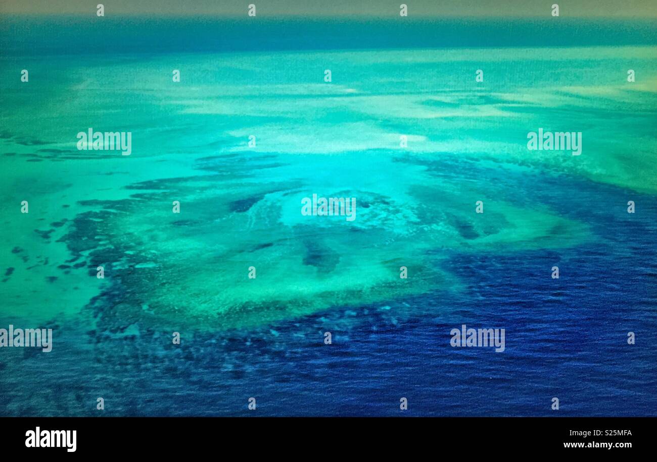 View of Gladstone , Queensland, Australia, from the air en route to the ...