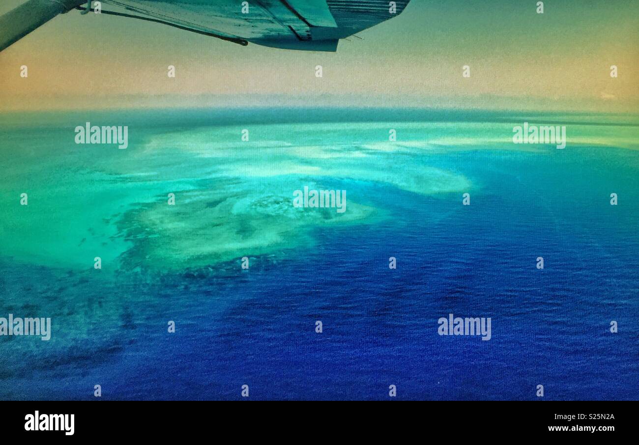 View of Gladstone , Queensland, Australia, from the air en route to the ...