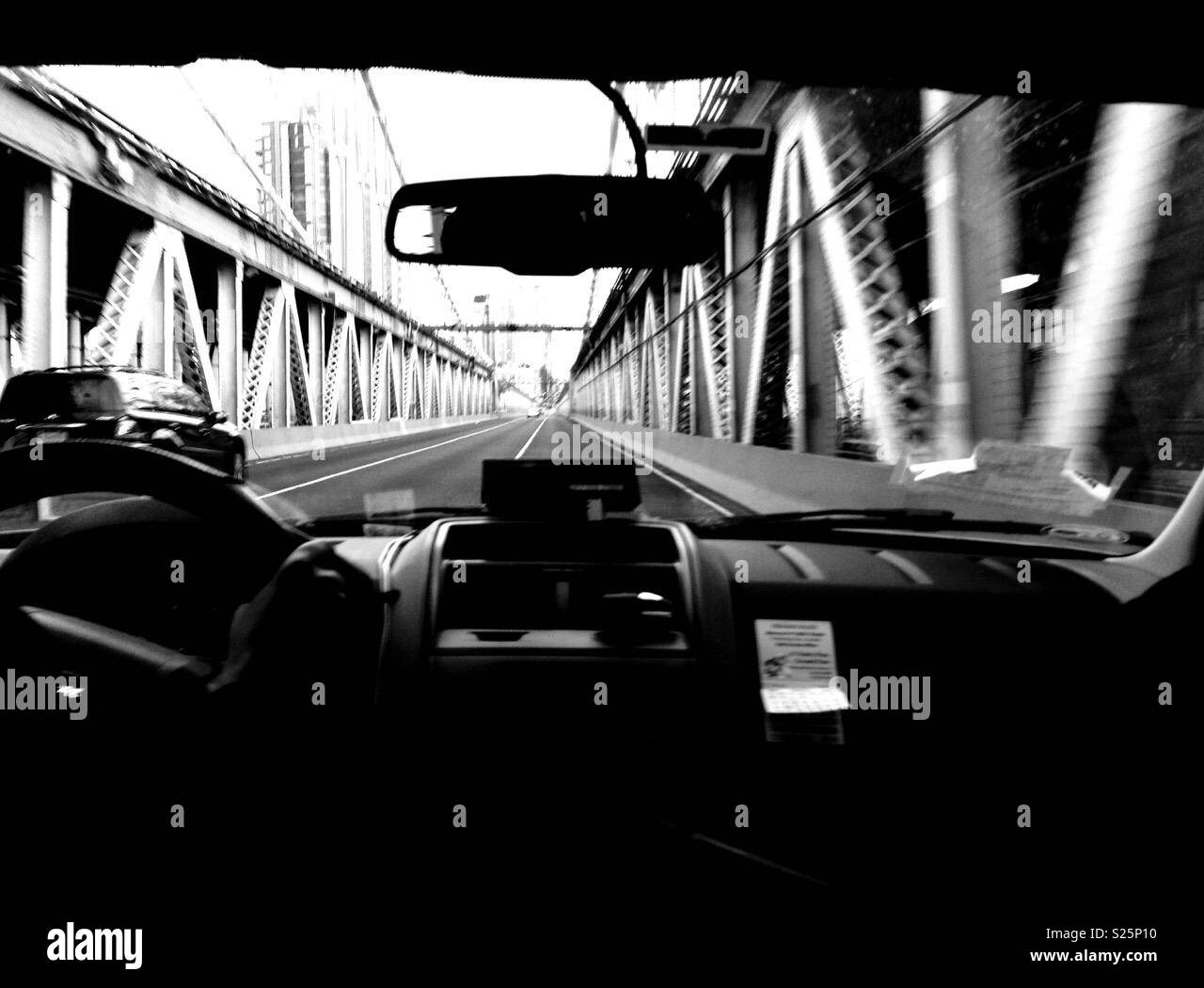 Inside a cab Black and White Stock Photos & Images - Alamy