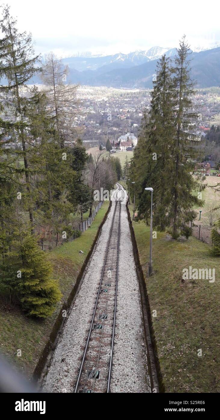 Mountain rail track Stock Photo - Alamy
