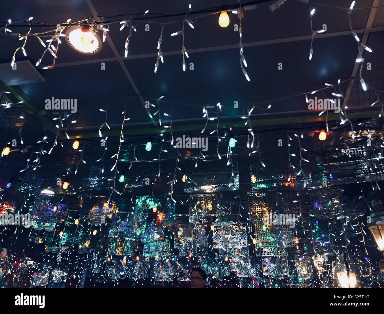 Hanging party decorations Stock Photo - Alamy