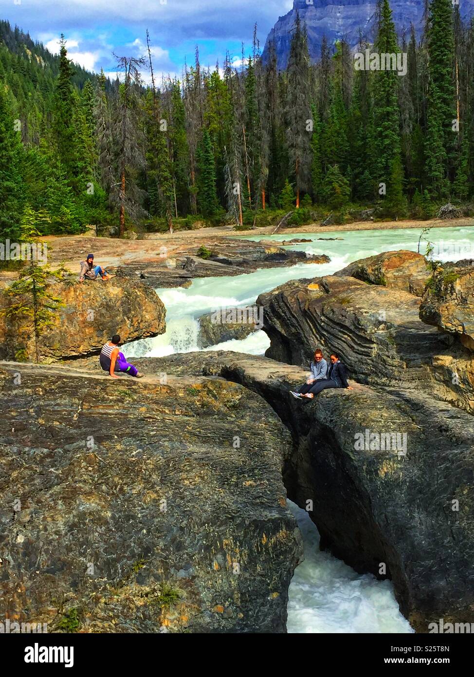 Natural Bridge, Kicking Horse River, Yoho National Park, British ...