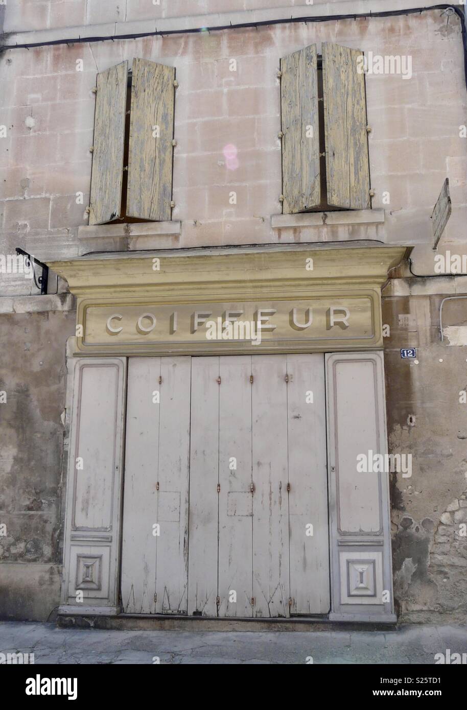 Old french store front hi-res stock photography and images - Alamy