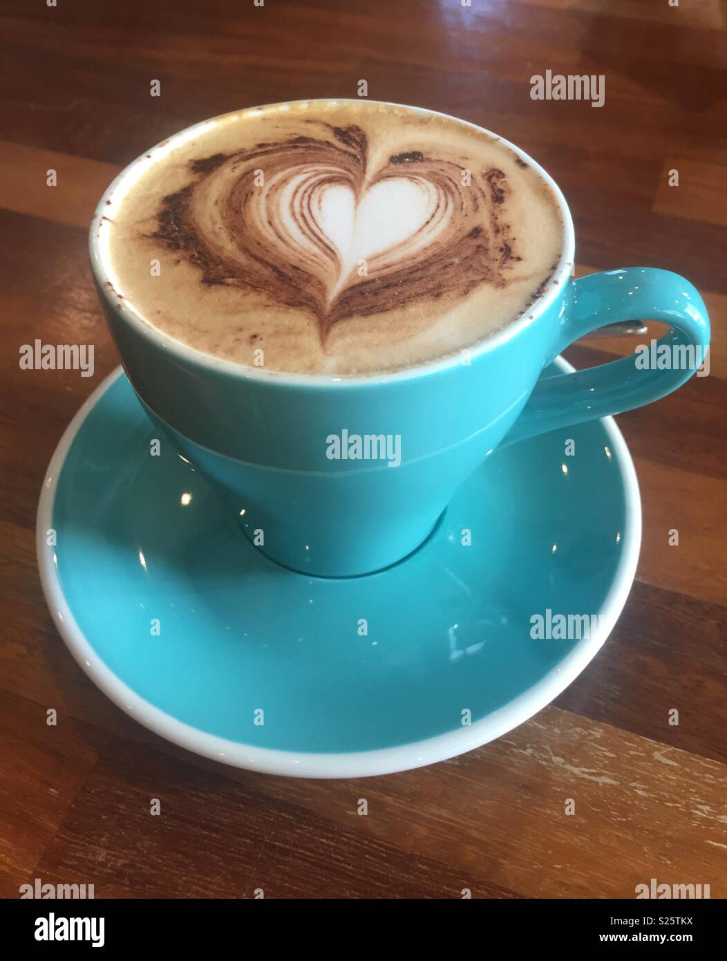 Coffee with a love heart Stock Photo - Alamy