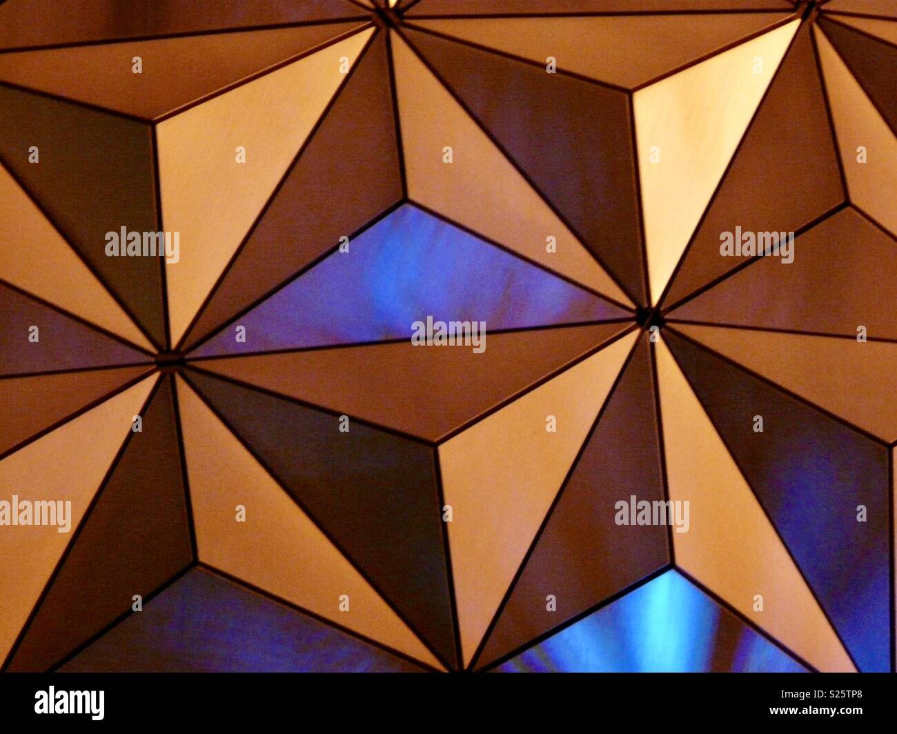 Abstract triangles geometric shapes on sphere at Epcot Stock Photo - Alamy