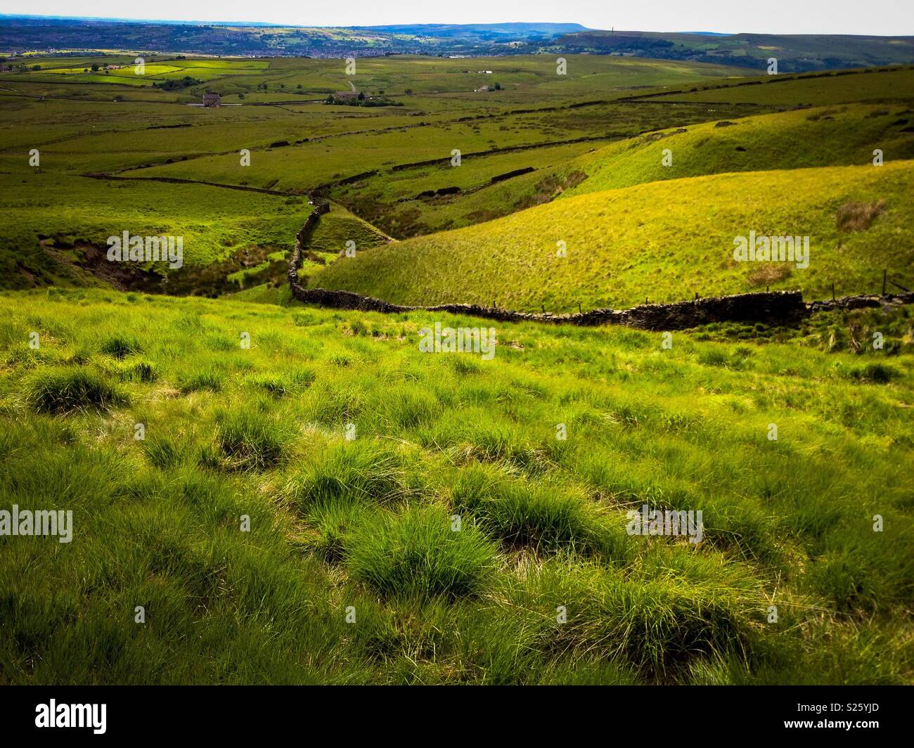 Sunlight and scenic dry hills in the distance hi-res stock photography ...