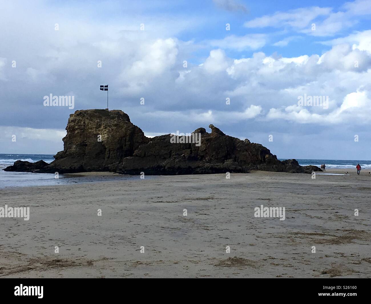 Perranporth beach cornwall Stock Photo - Alamy
