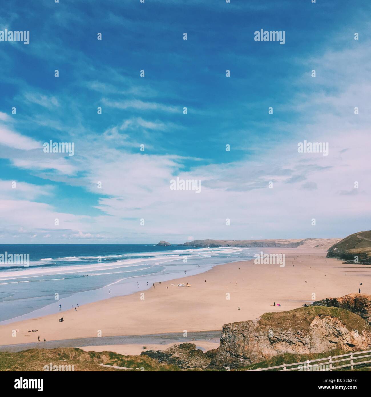 Perran Sands Beach At Perranporth High Resolution Stock Photography and ...