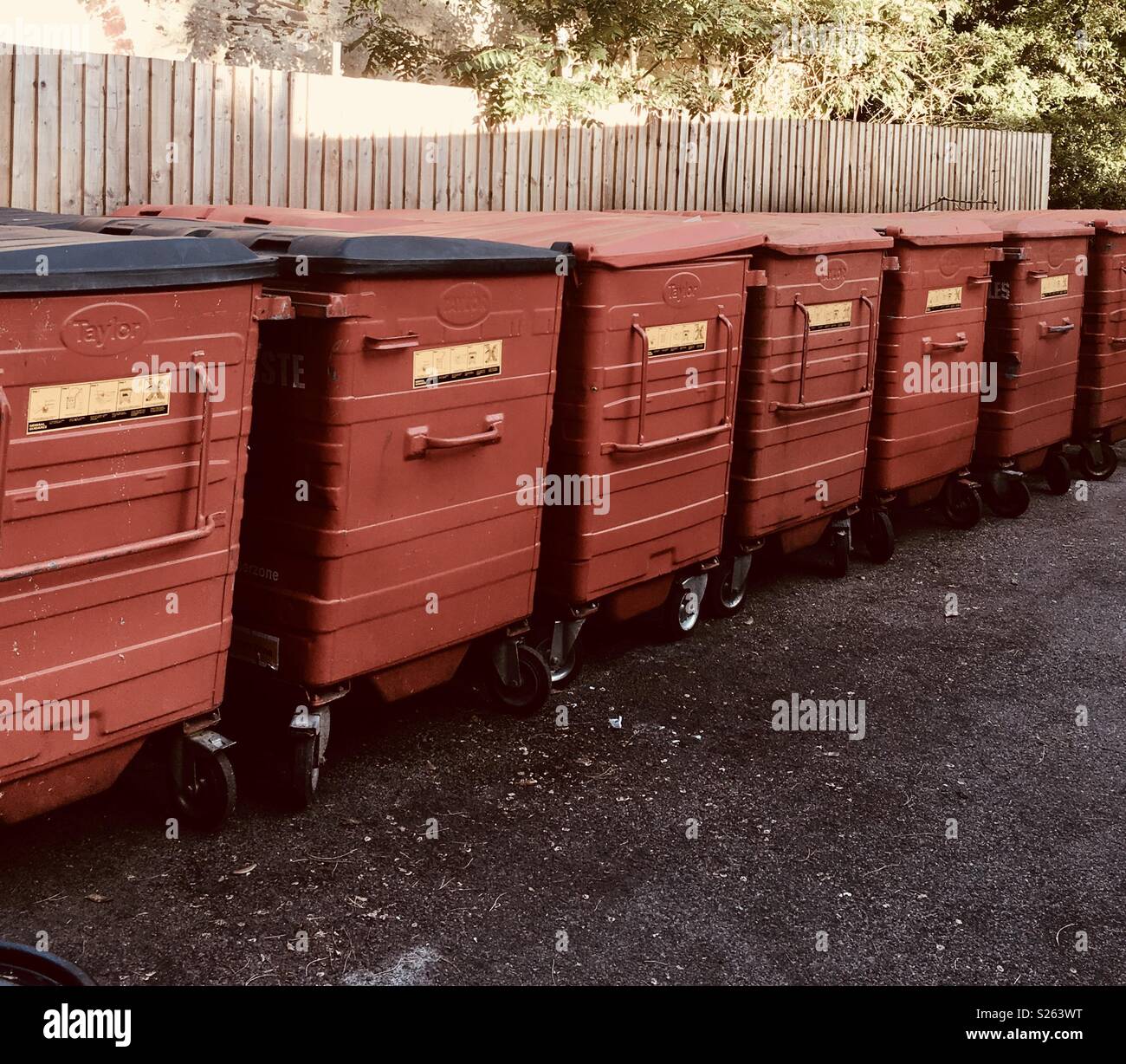 Bins in line hi-res stock photography and images - Alamy