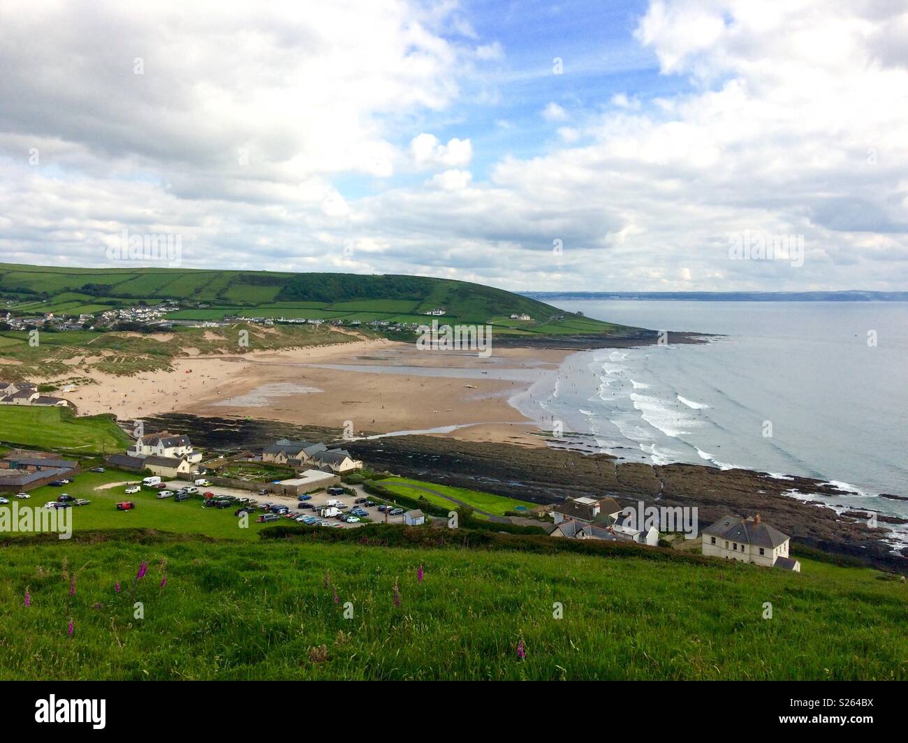 Sunny day at Croyde bay Stock Photo - Alamy