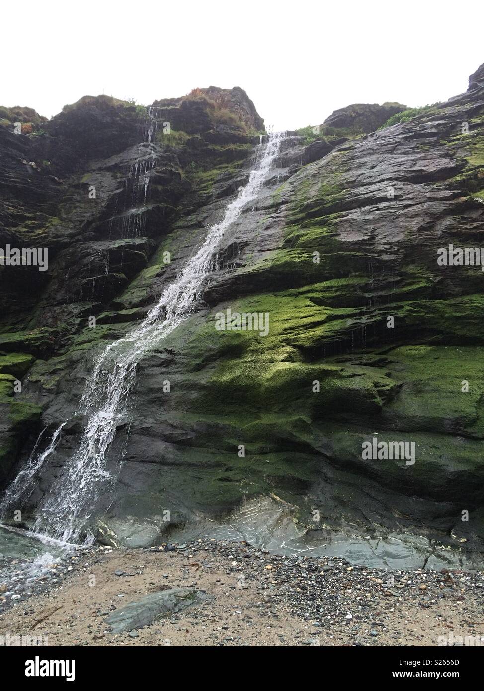 Natural water fall in Cornwall Stock Photo - Alamy