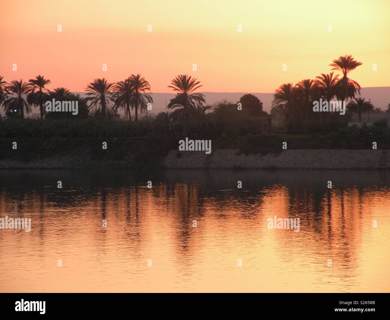 Sunset over the Nile Stock Photo - Alamy