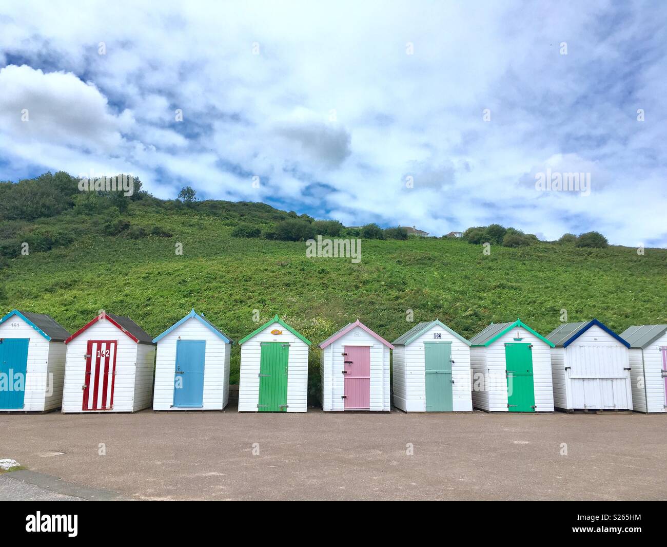 Devon Beach Huts 2017 Stock Photo - Alamy