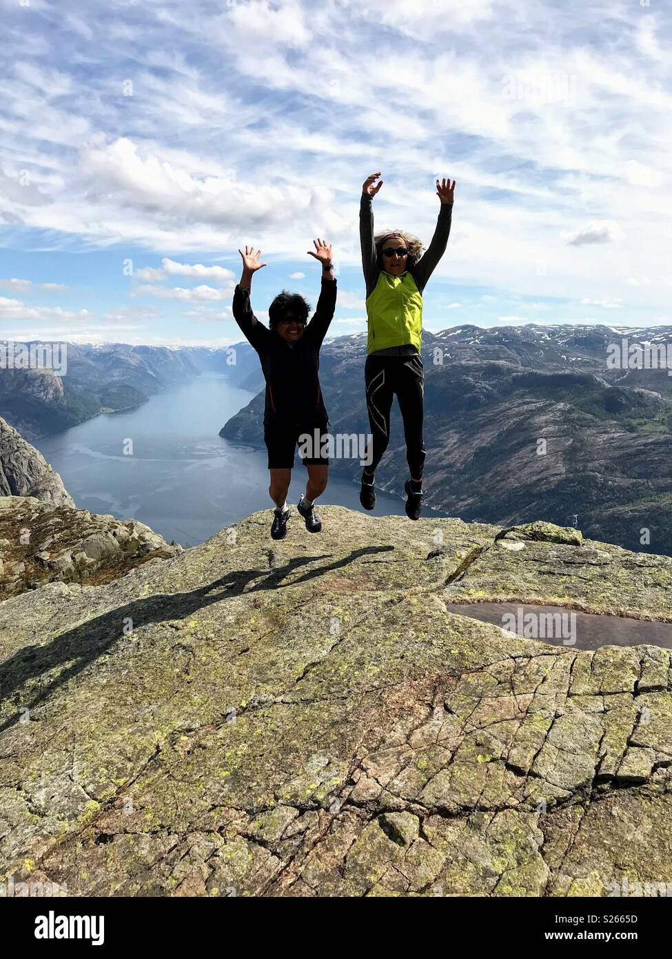 Jumping for joy! Stock Photo - Alamy