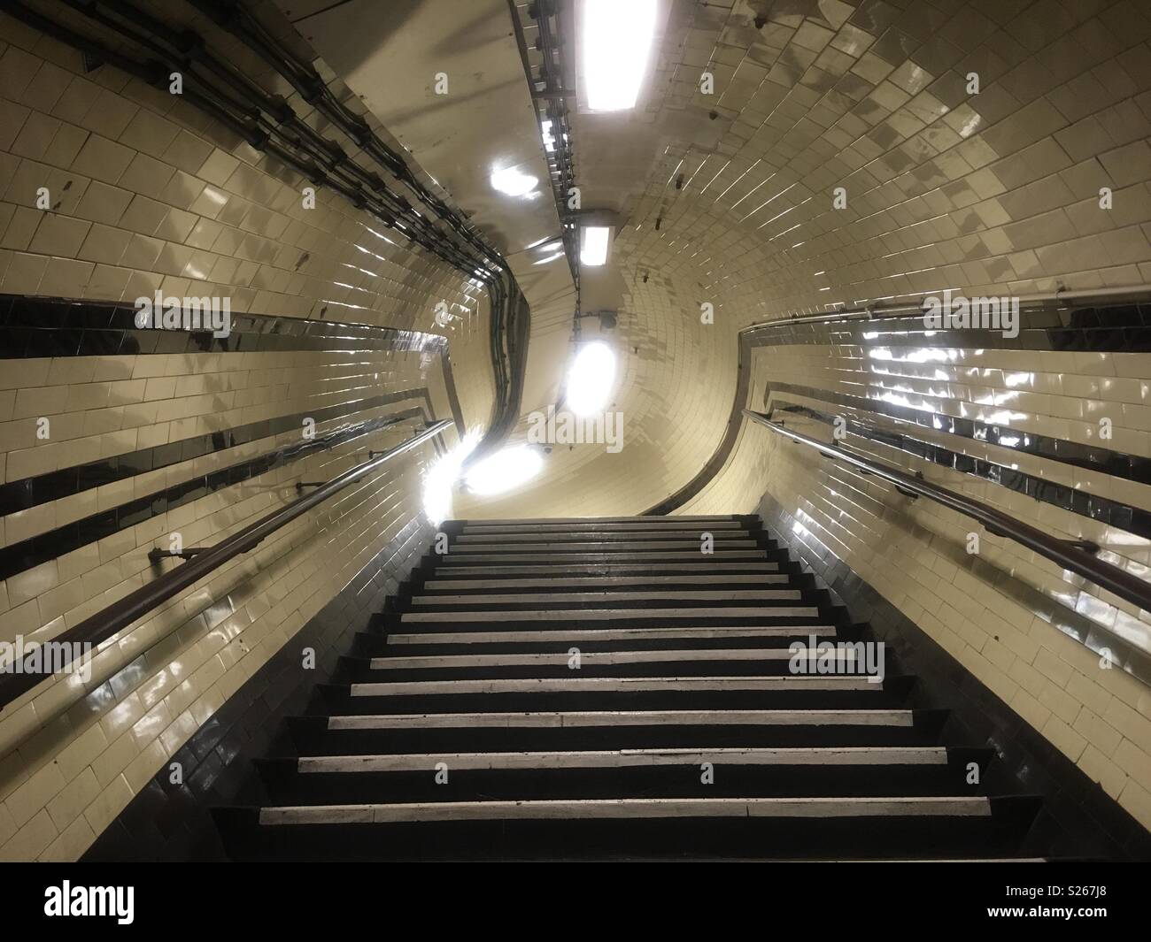 Subway stairs hi-res stock photography and images - Alamy