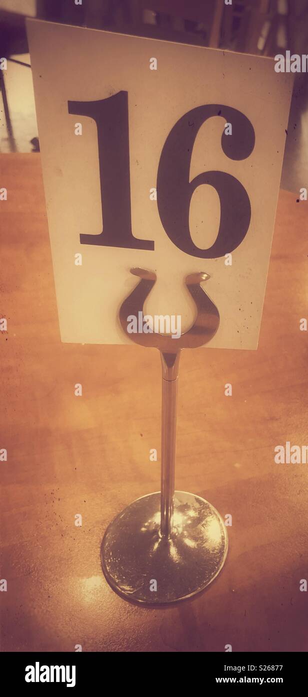 Number 16 sign hi-res stock photography and images - Alamy