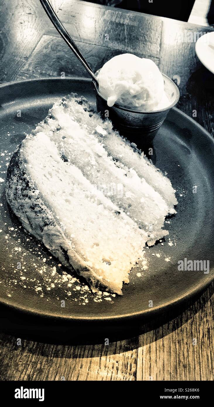 Victoria cake and ice cream Stock Photo - Alamy