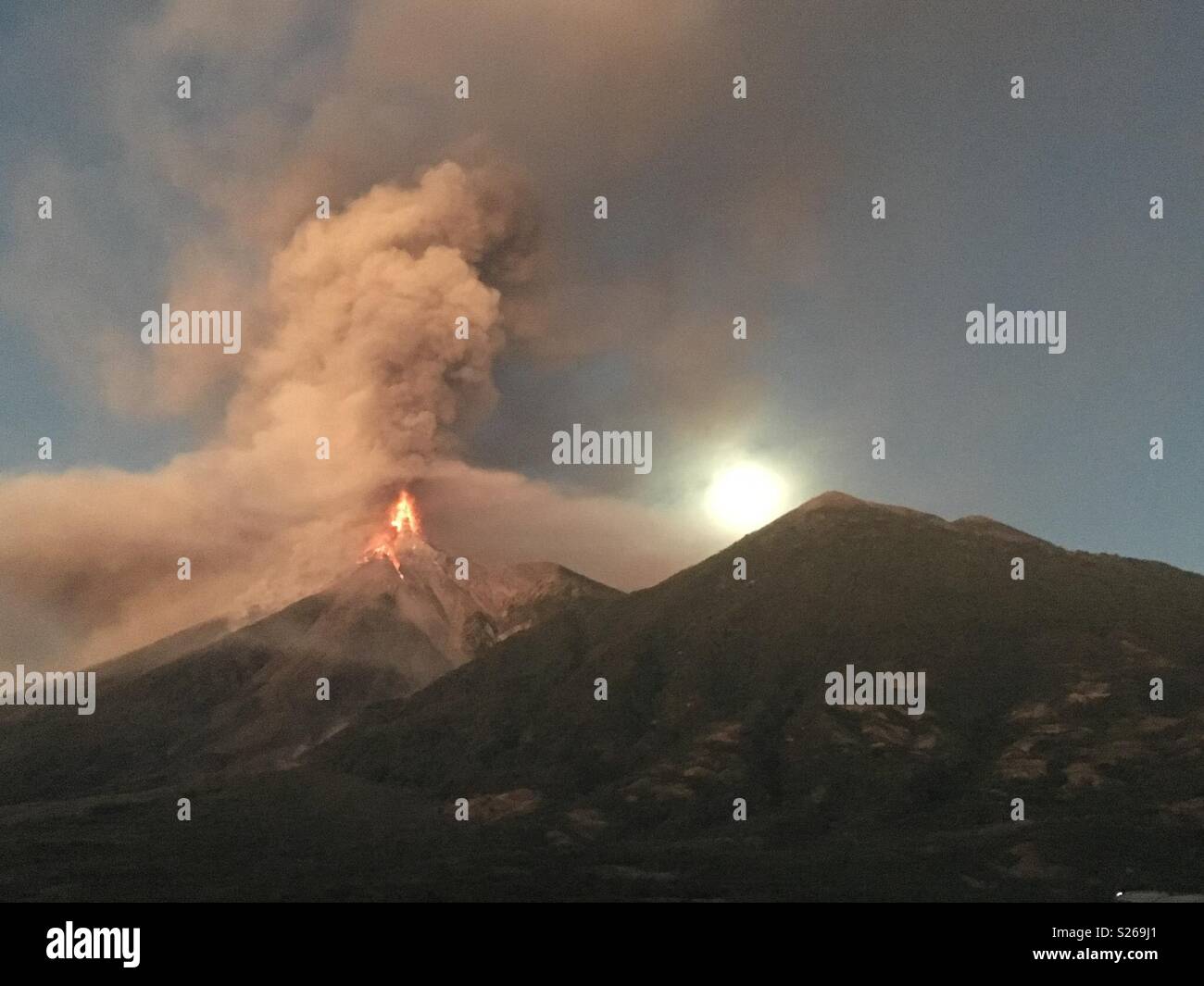 Fuego volcano erupting Stock Photo - Alamy